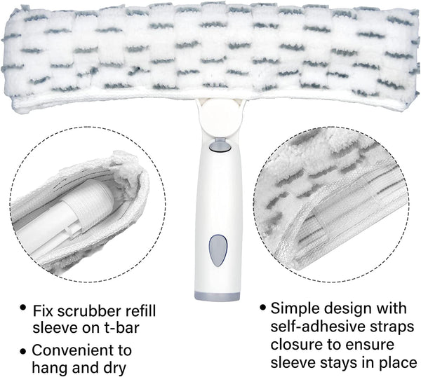 Window Scrubber Refill Sleeve, Microfiber Washer Replacement Cover – ITTAHO